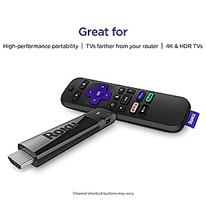 Roku Streaming Stick+ | HD/4K/HDR Streaming Device with Long-range Wireless and Roku Voice Remote with TV Controls