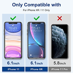 ImpactStrong Shatterproof Tempered Glass Screen Protector for iPhone 11 / iPhone XR [Easy Installation Frame] [Bubble Free] [9H Hardness] [Full Coverage] Case Friendly, 6.1 Inch - (3-Pack)