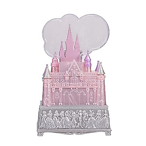 Disney Princess Jewelry Box for Girls Disney 100th Celebration Princess Castle Keepsake Jewelry Box with Music & Firework-Like Light Show, Plays Song “A Dream Is a Wish Your Heart Makes”