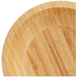 Lipper International Bamboo Wood Salad Bowls, Small, 7" Diameter x 2.25" Height, Set of 4 Bowls