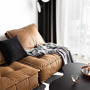 ESRADA Lazy Couch Modern Comfy Floor Corner Leisure Sofa with Lumbar Pillow Armless Accent Chair, Single Sofa Sofas for Living Room A-105cm