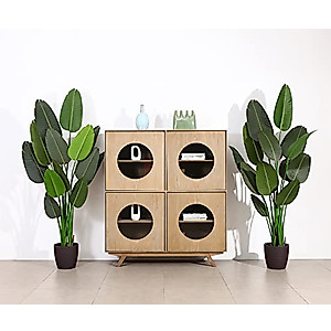 Fopamtri Artificial Bird of Paradise Plant 6 Feet Fake Palm Tree with 13 Trunks Faux Tree for Indoor Outdoor Modern Decoration Feaux Plants in Pot for Home Office Perfect Housewarming Gift,2 Pack