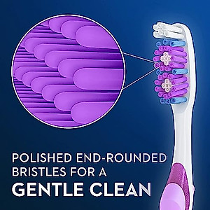 Oral-B Vivid Dual Action Whitening Toothbrushes, Soft, 4 Count (Packaging and Product Color May Vary)