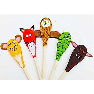 Kitchen Wooden Spoons Mixing Baking Serving Utensils Puppets 12 inch - Set of 24 ROUNDSQUARE