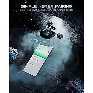 Black Shark Bluetooth Earbuds Wireless Earbuds with Emoji LED Light, Gaming Earbuds with 45ms Ultra Low Latency, Bluetooth 5.1, Music and Gaming Dual Modes, 24H Playtime, IPX5 Waterproof- Black