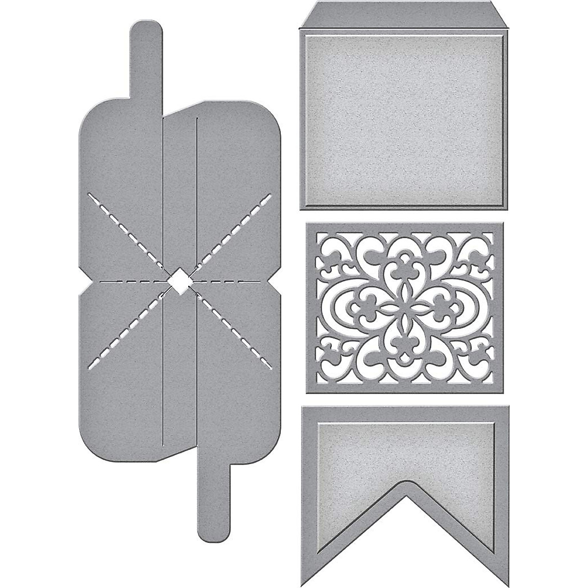 SPELLBINDERS PAPERCRAFTS, INC SHAPEABILITIES Dies BANR, 3D Interactive Pivot Banner