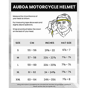 Auboa Motorcycle Helmets for Adult Men Women, Full Face Lightweight Street Bike Racing DOT Helmet with Extra Clear Visor Model AU-T801 Matte Black, 2X-Large
