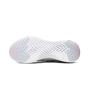 Nike Women's Epic React Flyknit Running Shoe, White/Pink/Black, 9.5