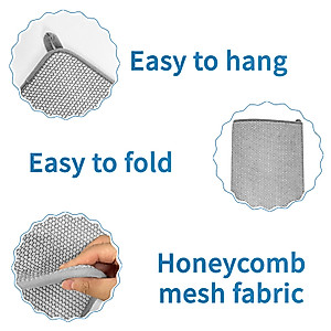 2 Pcs Large Dish Drying Mat for Kitchen Counter,24 x 17 inch Absorbent Microfiber Dishes Drainer Mats,XL Dish Drying Pad for Countertops,Racks,Under Sink(Gray)