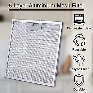 Stainless Steel Range Hood 30 inch KITCHENEXUS 200 CFM Under Cabinet Range Hood Ducted/Ductless Convertible Duct with LED Lighting, Reusable Filters and 3 Speed Exhaust Fan, Slim Kitchen Hood Vent