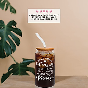 Coworker Gifts for Women - Coworker Leaving Gifts for Women - Farewell Gifts, Going Away Gift for Coworker, Friends - Bestie Gifts for Women Friends - Gifts for Women Birthday Unique - 16Oz Can Glass