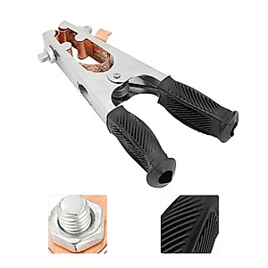 500A Ground Clamp, Electroplated Ground Clamp Copper Welding Earth Clip Perfect Replacement Part for Manual Welder 20x9x3cm(US Type)