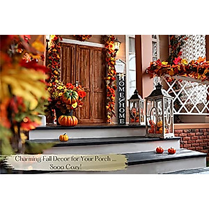 Outdoor 2in1 Welcome sign for Front Door, Vertical Welcome sign for Front Porch Standing,Welcome Home Sign,Porch Signs, Interchangeable 4ft Tall,Home Sweet Home Sign, Long, Wood,Farmhouse Porch Decor