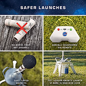 NASA Air Rocket Launcher Kit - Launch Model Rockets Up to 250 Feet with Compressed Air, Pump It Up & Launch Your Rocket, A Safe, Innovative & Fun Outdoor Activity for Kids & Adults