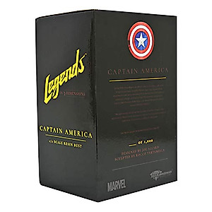 Legends in 3-Dimensions: Marvel Comics Captain America 1: 2 Scale Bust, Multicolor