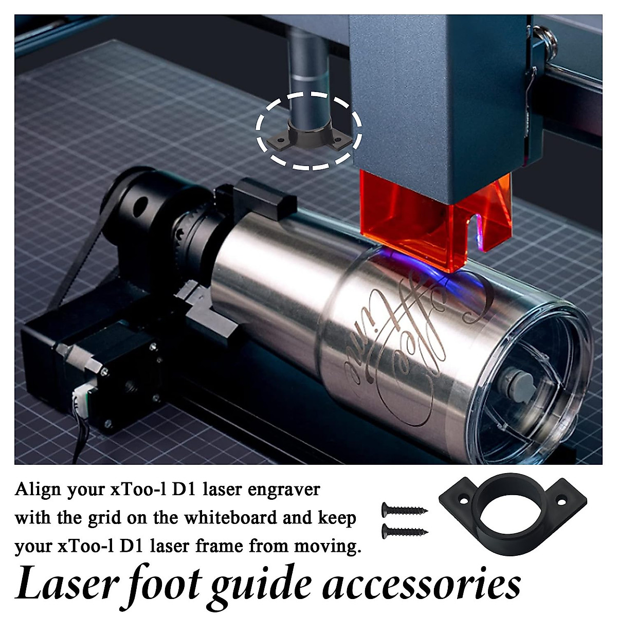 Laser Feet Guide with Screw for xTool D1 Compatible with xTool D1 Laser Cutter and Engraver Machine (4 Pcs)
