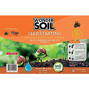 WONDER SOIL | 100 Organic Seed Starter Pellets | Ready to Plant Seed Starting Soil Loaded with Pre-Mixed Nutrients | Fast Germination | Indoor or Outdoor | 100 Count