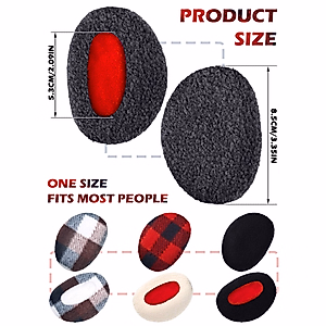 Geyoga 4 Pairs Bandless Ear Muffs Fleece Ear Muffs Thick Winter Ear Covers Cold Weather Ear Warmer for Women