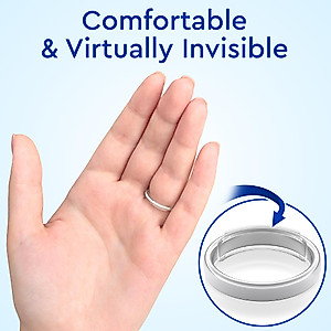 5 STARS UNITED Ring Sizer Adjuster for Loose Rings - 8 Pack Easy-Clip Guards, Fits Flat Bands Up to 8mm, Spacers & Tighteners, Reduces Size by 0.5-1, Invisible Design for Women & Men