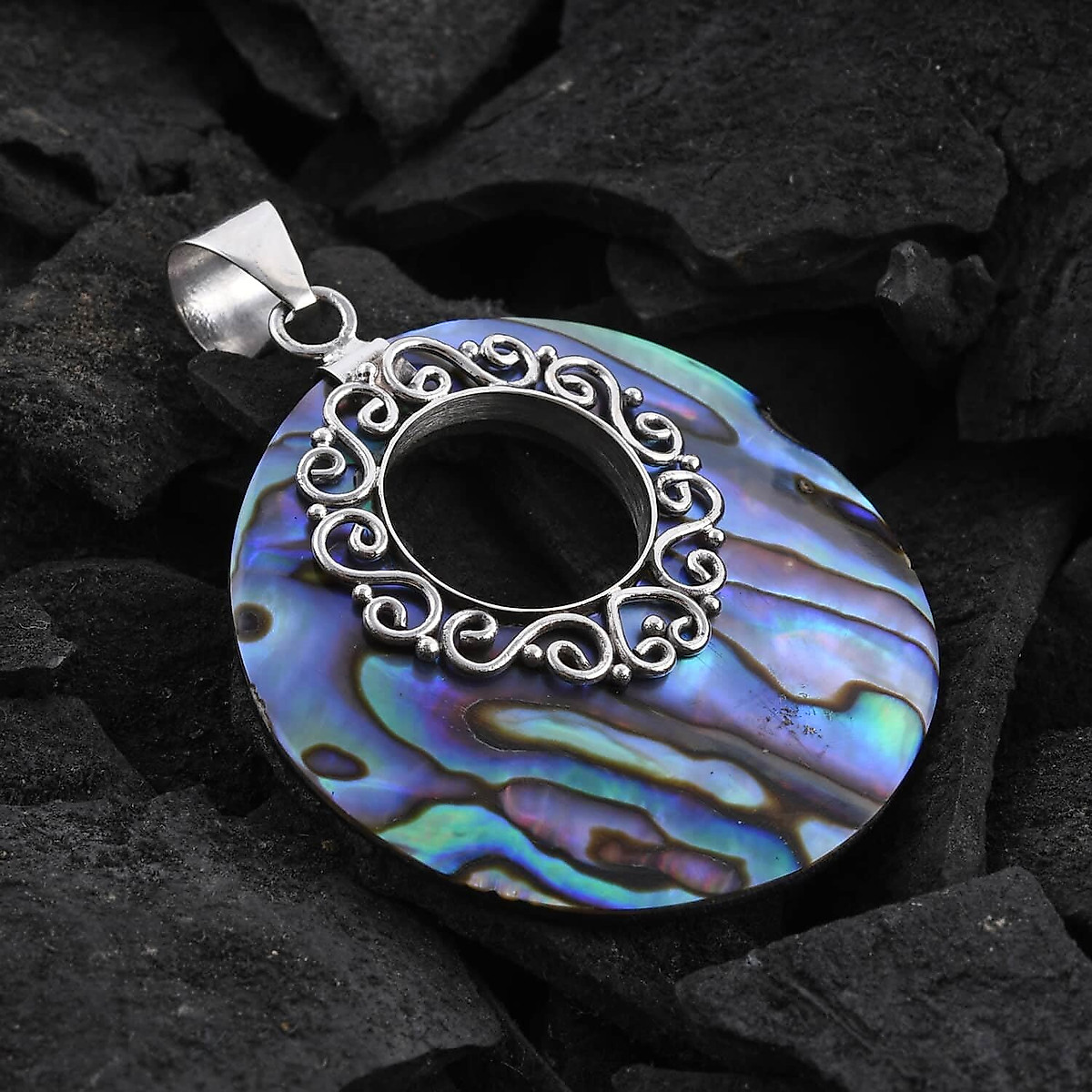 Shop LC Abalone Shell 925 Sterling Silver Fashion Pendant Jewelry Gifts for Women Birthday Gifts