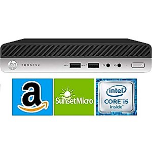 HP Elitedesk 800 G3 Mini Business Desktop (Intel Quad Core i5-6500T, 16GB DDR4 RAM, 1TB SSD) Type-C, DisplayPort DP, WiFi, Ethernet, KeyboardMouse, Windows 10 Pro 64-bit (Renewed)