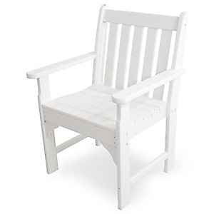POLYWOOD GNB24WH Vineyard Garden Arm Chair, White