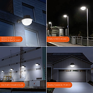 JJC LED Barn Light, Dusk to Dawn Area Light 40W 4800LM LED Barn Lights with Photocell 5000K Daylight Security Flood Light IP65 Waterproof for Yard, Street, Outdoor Use…