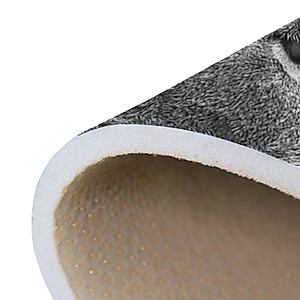 9CH Art Lion Area Rug Head Black Area Rugs Mat for Living Room Bedroom Non Slip Black Floor Rugs Carpet Home Indoor Decoration 7' X 5'