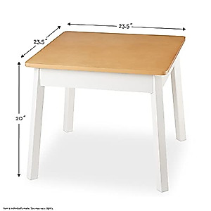 Melissa & Doug Wooden Square Table (White/Natural)