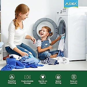 AIDEA Laundry Detergent Sheets, Laundry Sheets Detergent, Washer Sheets Detergent, No Plastic Jug, Laundry Soap Sheets For Travel, Home Washing, Fresh Scent-(160 Loads) 80 Sheets
