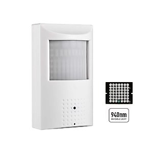 REVODATA 5MP PIR 940nm Invisible LED POE IP Camera Built in Micro Phone, 3.7mm Lens 80° IR Night Vision CCTV Indoor Security Camera,P2P H.265 Mini PIR Video Camera Motion Detection (IPIR-P-A-HS)