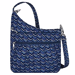 Travelon Anti-Theft Signature 3 Compartment Crossbody, Straight Pocket (A V STRIPE)