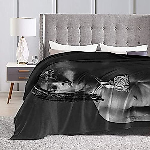 DanaMWatson YNW Singer Melly Throw Blanket Flannel Printed Super Soft Blanket Full Size Bed for Sleepers Sofa Bed 80"x60"