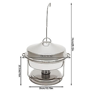 BAIODNB Chafing Dishes for Buffet Set, Round Stainless Steel Catering Food Pan Warmers with Lids, Buffet Servers and Warmers Sets Ideal for Parties and Events (Silver)