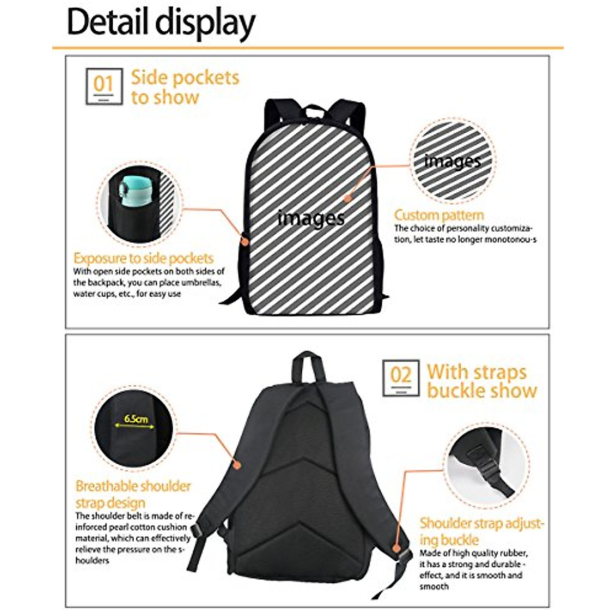 FOR U DESIGNS Galaxy Space Wolf School Bags 3 Piece Set for Teenager Boys Girls