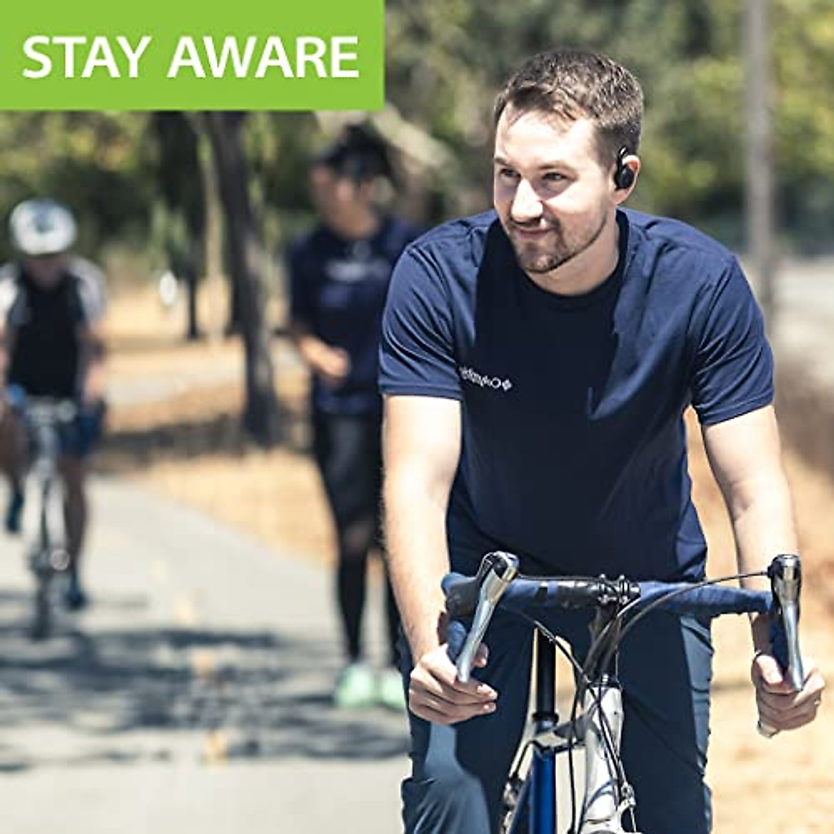 Avantree TWS116 - Open-Ear Wireless Headphones & Charging Dock with Surroundings Awareness, Mono & Stereo Modes, and Secure Nonadjustable Earhooks