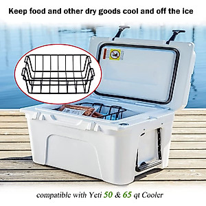 50qt Cooler Basket Compatible with YETII Tundra, Inside Dry-Goods Basket for Igloo 50Qt, Bison Cooler 50QT, Ozark Trail