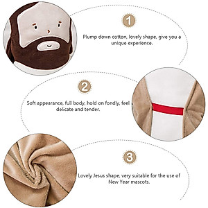 Zerodeko Plush Pillows Jesus Plush Pillow, Comfortable Throw Pillow Jesus Pattern Cushion Pillow Jesus Stuffed Doll Plushie Stuffed Jesus Plush Cushion, 19.6 Inches Kids Pillow