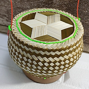 Heavens Tvcz Sticky Rice Basket Serving Thai Laos Small Handmade Bamboo to Keep Sticky Rice Warm for Restaurant