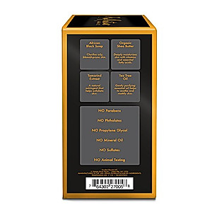 Shea Moisture African Black Soap Face Wash Regimen Kit - Shea Moisture Soap Bar for Face & Body, Clarifying Facial Wash & Scrub, Problem Skin Moisturizer and Facial Mask Bundle (4 Piece Set)