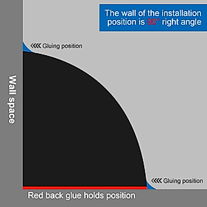 Shower water guard, Self adhesive shower water dam right angle water stopper shower Collapsible, Corner Water Strip Dam for Countertop to keep water Inside 0.71''Hx 0.86''W (39inch, black)