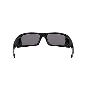Oakley Men's Oo9014 Gascan Rectangular Sunglasses, Polished Black/Grey, 60 mm