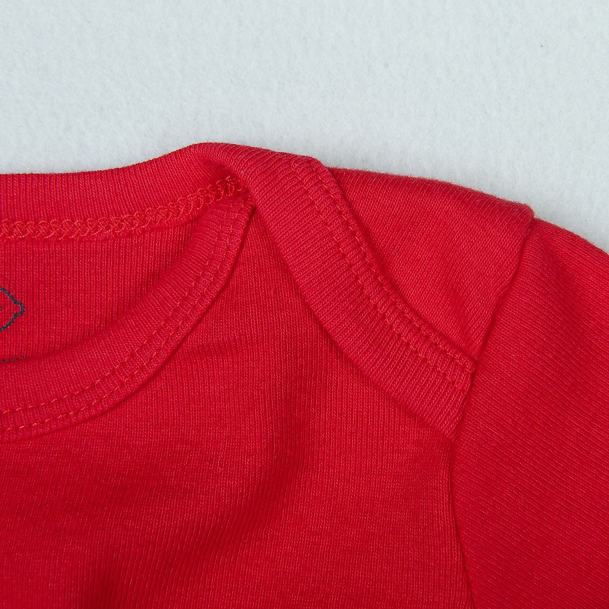 ROMPERINBOX Unisex Solid Baby Bodysuit 0-24 Months (12-18 months, Red long sleeve)