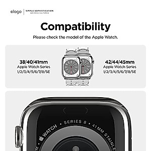 elago Clear Band Compatible with Apple Watch Band 38mm 40mm 41mm, Compatible with iWatch Series 8/SE2/7/6/SE/5/4/3/2/1 – Transparent Protective Band, Watch Strap Connector Included