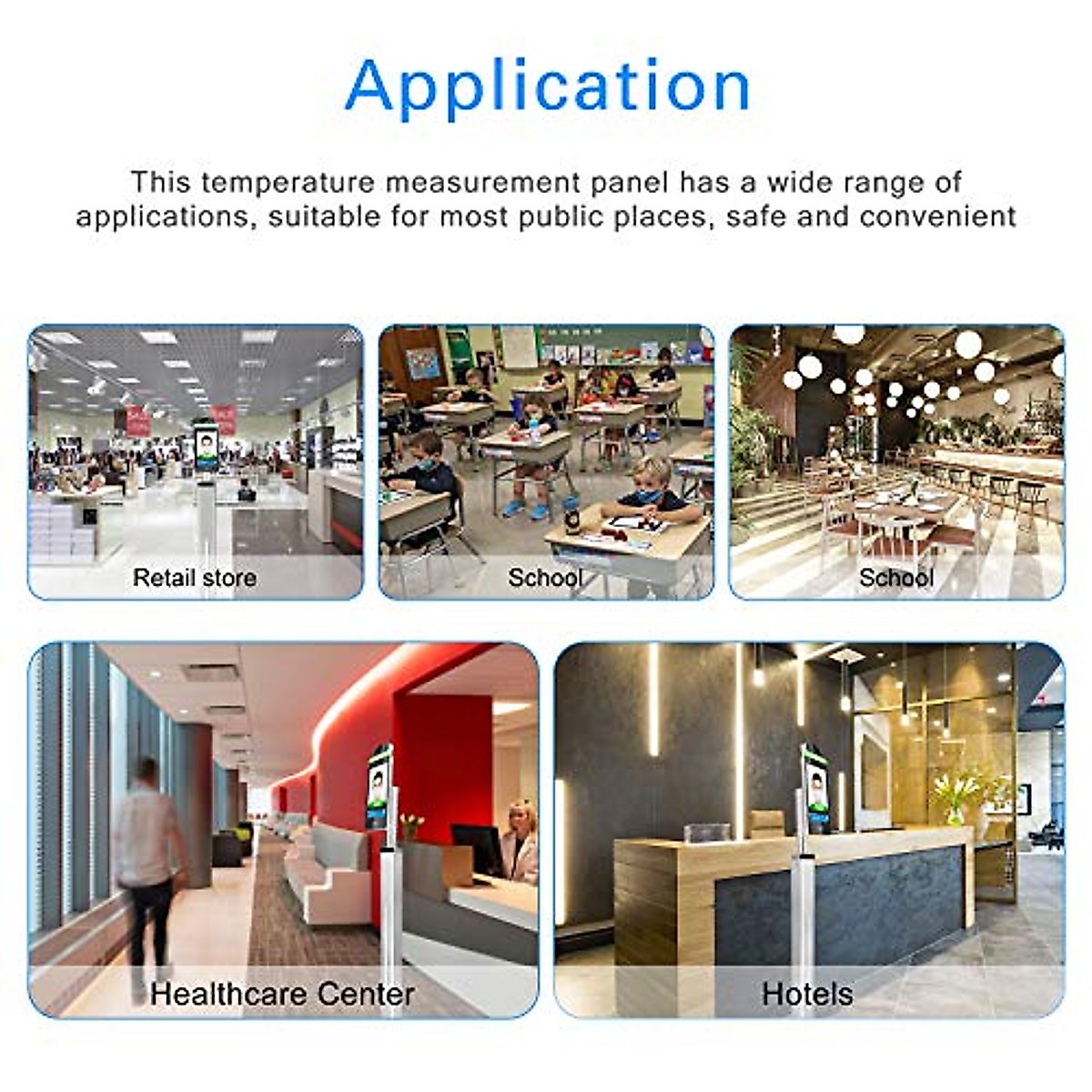 Wi-Fi Non-Contact Face Recognition Automatic Scanner Kiosk with Touch Screen and face Comparison Library(Stand with Hand Sanitizer Dispenser)