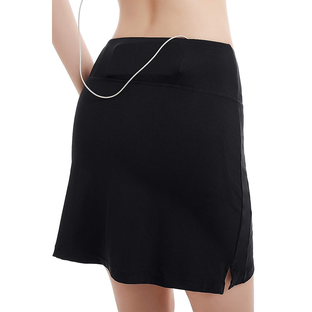 Women's Active Athletic Skirt Sports Golf Tennis Running Pockets Skort Black XS