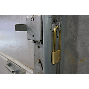 ABUS 55MB/50 Solid Brass Keyed Padlock with 2 Keys, Weatherproof Marine Brass Shackle with Anti Corrosion Inner Lock Components, Keyed Different