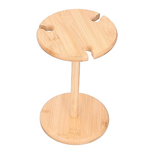 NALLELY Wine Glass Cup Holder,Wine Glass Hanger,Bamboo Wood Goblet Wine Glass Hanging Drain Rack,Installation Size: 25 * 15.5 * 15.5cm,for Home Kitchen Dining Room,Home Decoration