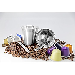 tombert 80mL (2.7 Ounce) Stainless Steel Espresso Cups Double Wall Vacuum Insulated - Set Of 2 Demitasse Cups