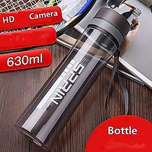 Hidden Spy Camera, Full HD Water Bottle Portable Camera, Video Recorder Support Motion Detection for Home, Office-No WiFi Needed (Blue)